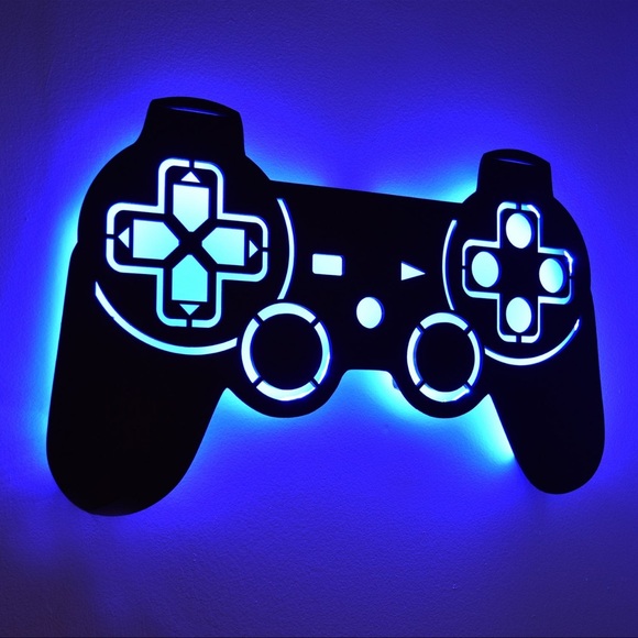 Wall Decor | Led Lighted Playstation Controller Wall Art | Poshmark